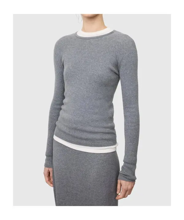 LISA YANG Ribbed Long Sleeve Sweater