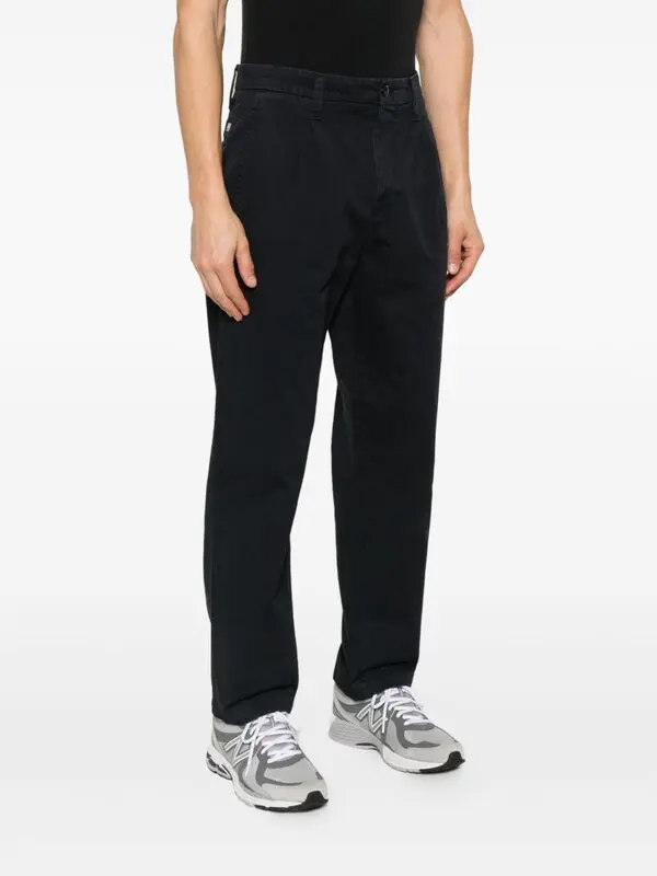 C.P. COMPANY Pleated Cotton Trousers - Black