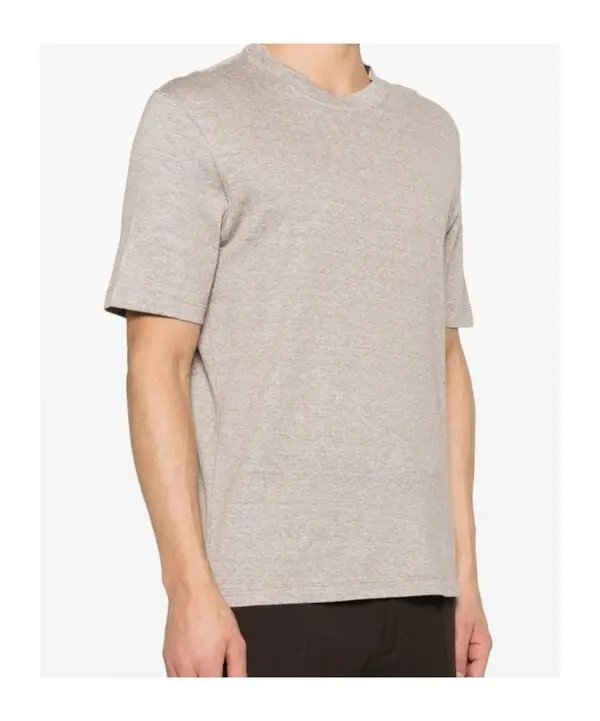 Brunello Cucinelli Melange Crewneck T-shirt - Nude