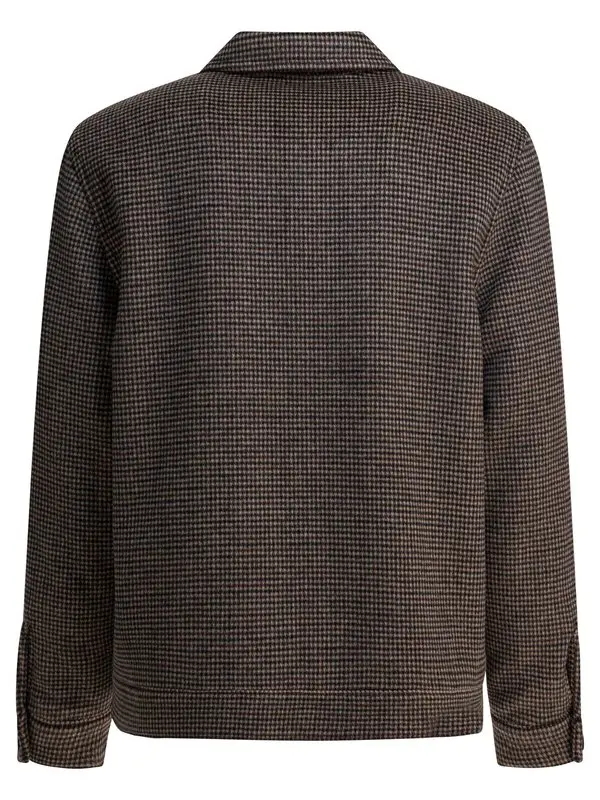 Vince Houndstooth Overshirt Jacket