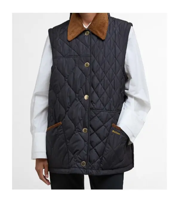 Barbour Lorrie Quilted Jacket With Detachable Sleeves - Black