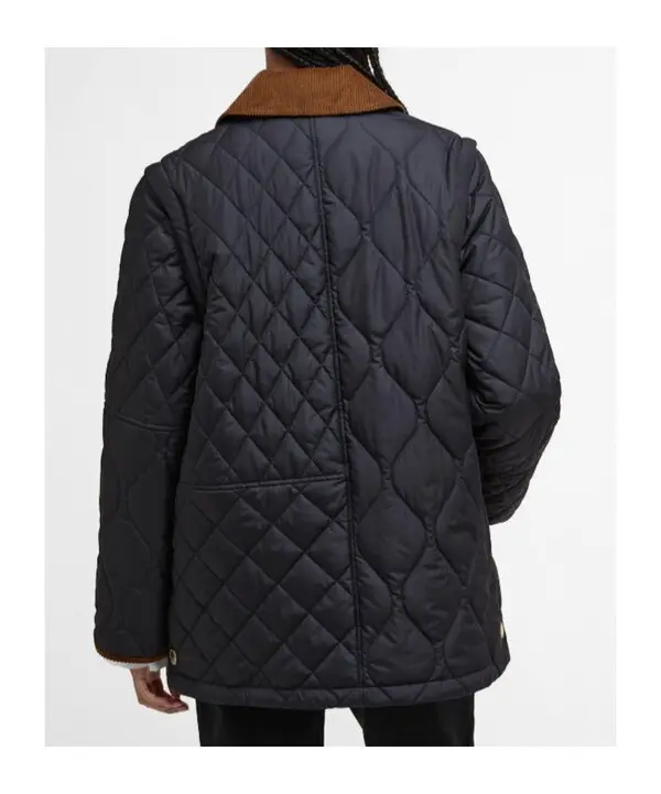 Barbour Lorrie Quilted Jacket With Detachable Sleeves - Black