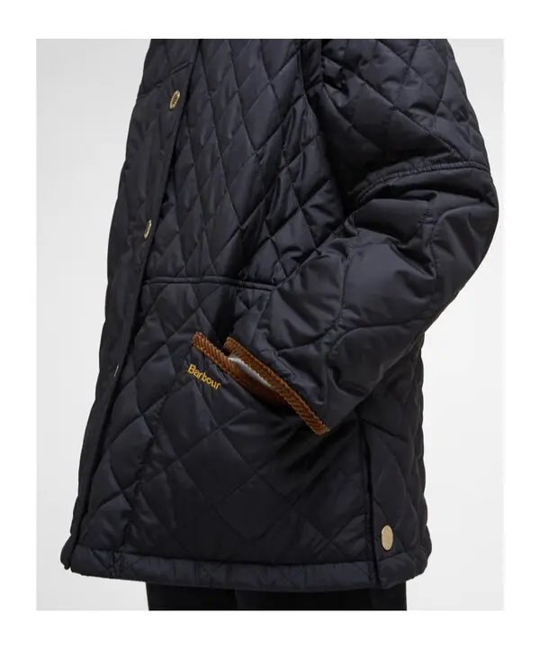 Barbour Lorrie Quilted Jacket With Detachable Sleeves - Black