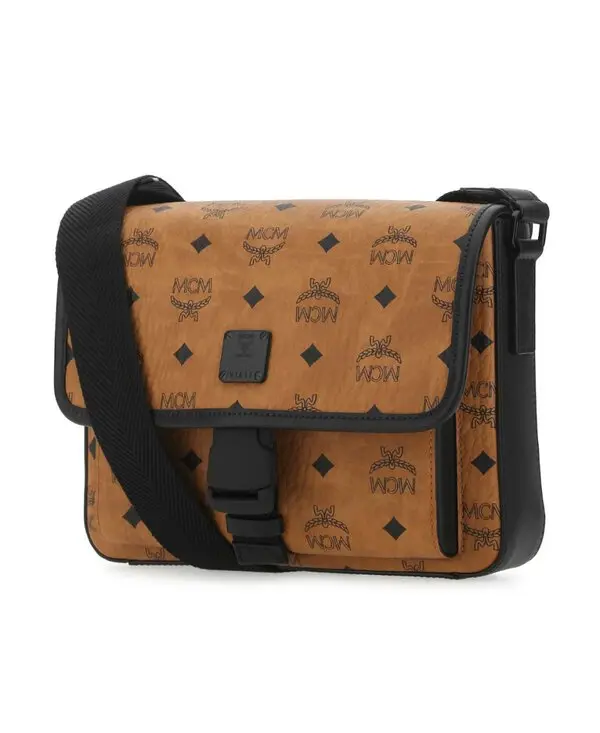 Mcm Klassik Logo Patch Small Messenger Bag