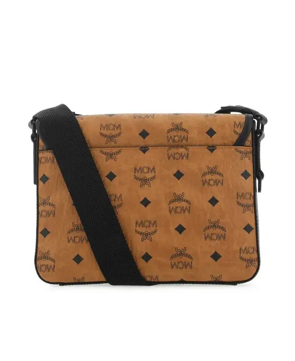 Mcm Klassik Logo Patch Small Messenger Bag