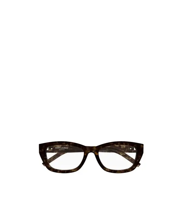 Saint Laurent Cat Eye Logo Plaque Eyeglasses - Black