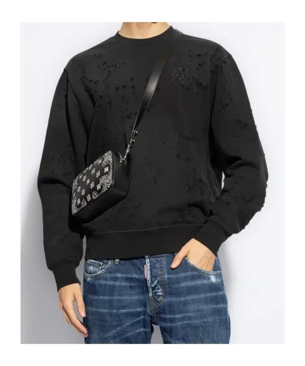 Amiri Logo-embroidered Cotton Sweatshirt