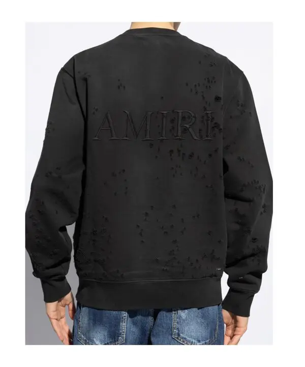 Amiri Logo-embroidered Cotton Sweatshirt