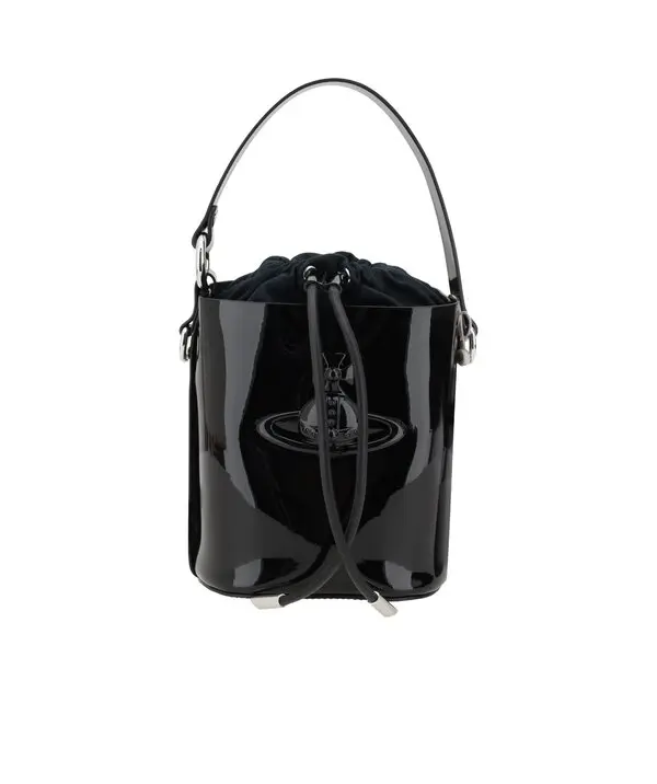VIVIENNE WESTWOOD Daisy Drawstring Bucket Bag - Black