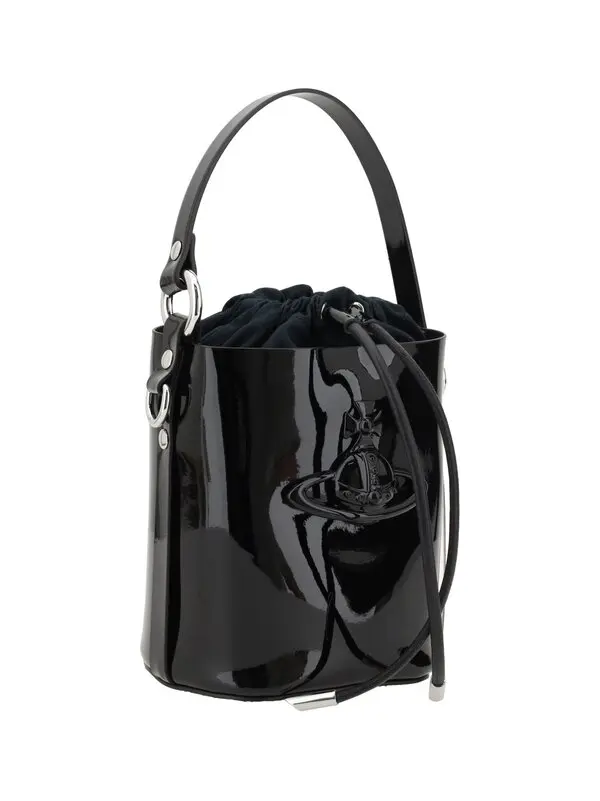 VIVIENNE WESTWOOD Daisy Drawstring Bucket Bag - Black