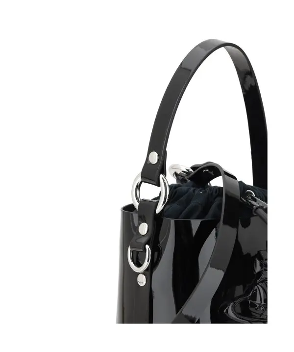 VIVIENNE WESTWOOD Daisy Drawstring Bucket Bag - Black