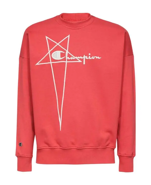 Rick Owens Logo Embroidered Crewneck Sweatshirt - Red