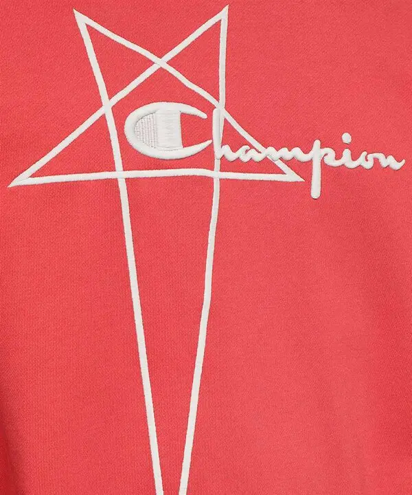 Rick Owens Logo Embroidered Crewneck Sweatshirt - Red