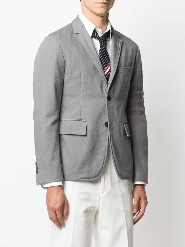 Thom Browne 4-bar Single-breasted Blazer - Dark Gray