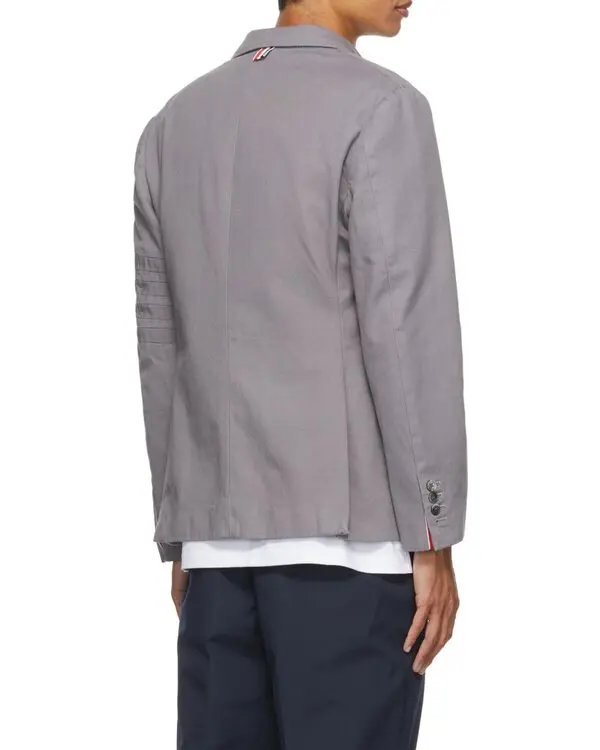 Thom Browne 4-bar Single-breasted Blazer - Dark Gray