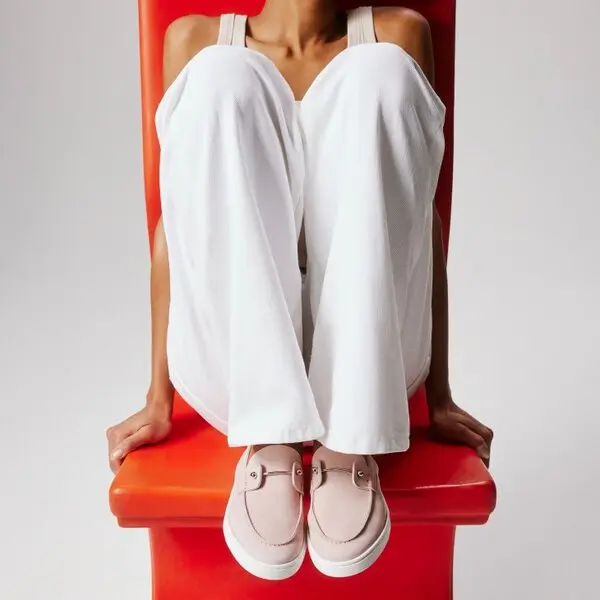 CHRISTIAN LOUBOUTIN Chambeliboat Slip-on Boat Shoes - Vintage Rose