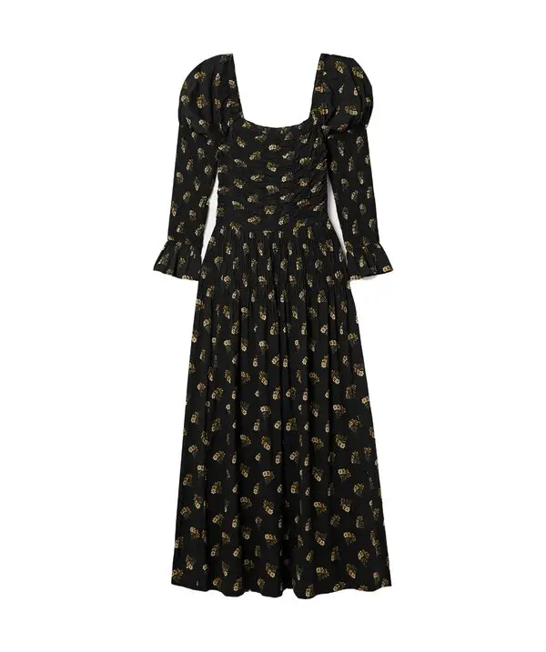 DÔEN Wilmina Floral Print Midi Dress