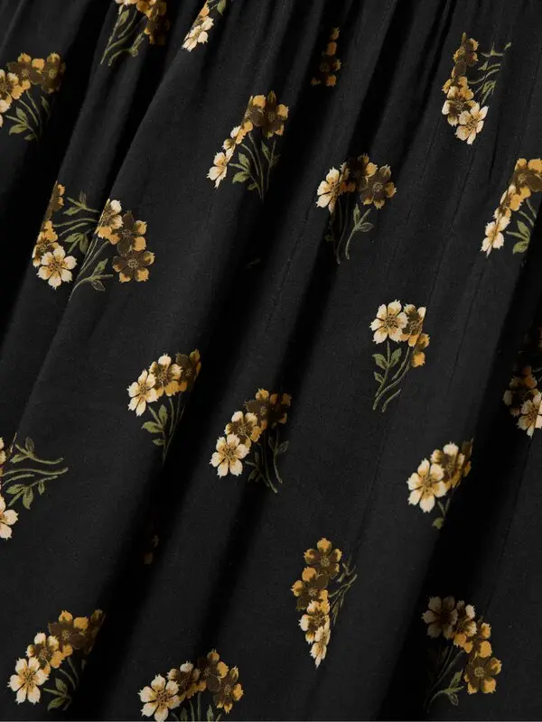 DÔEN Wilmina Floral Print Midi Dress