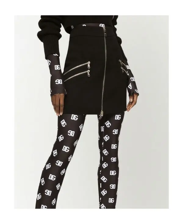 Dolce & Gabbana Wool High-waist Zipped Mini Skirt