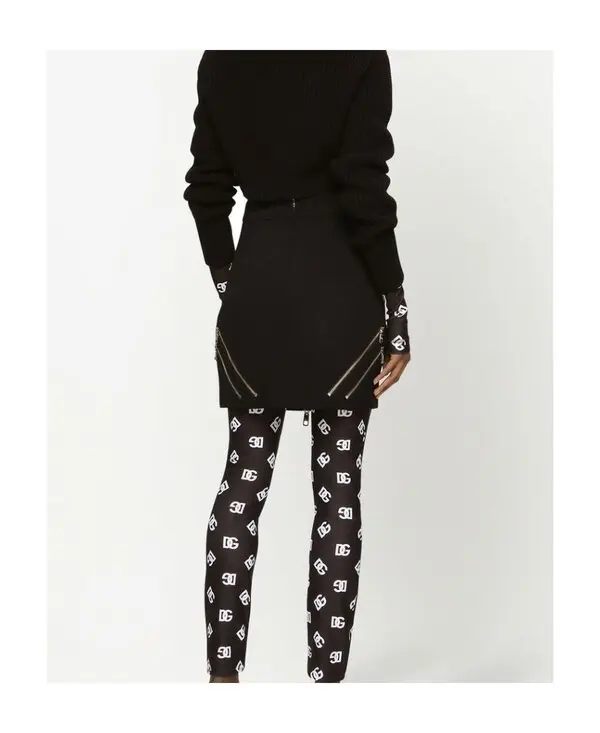 Dolce & Gabbana Wool High-waist Zipped Mini Skirt