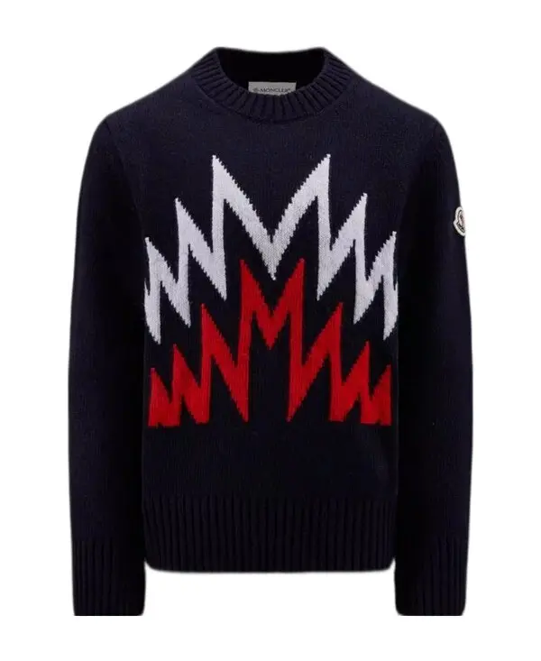 Moncler Graphic Wool Jumper - Midnight Blue