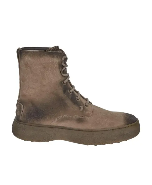 TOD'S W.g. Lace-up Ankle Boots - Gray