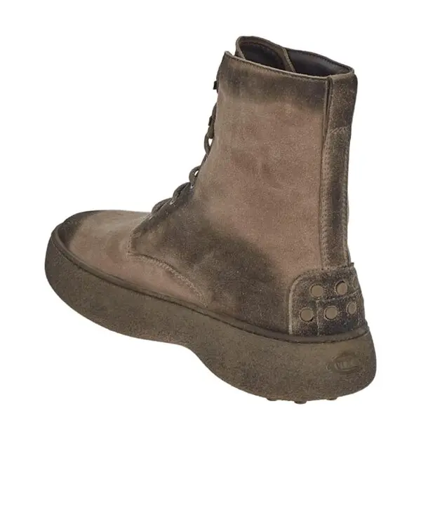 TOD'S W.g. Lace-up Ankle Boots - Gray
