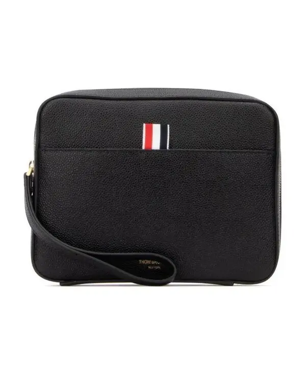 Thom Browne Zipped Pouch Bag - Black