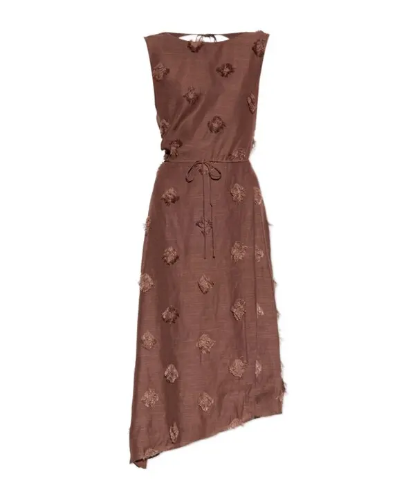 SAMSOE SAMSOE Samsøe Samsøe Saportofino Dress Asymmetrical Hem & Open Back - Red