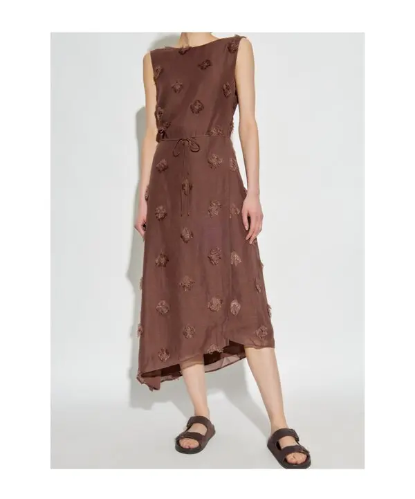 SAMSOE SAMSOE Samsøe Samsøe Saportofino Dress Asymmetrical Hem & Open Back - Red