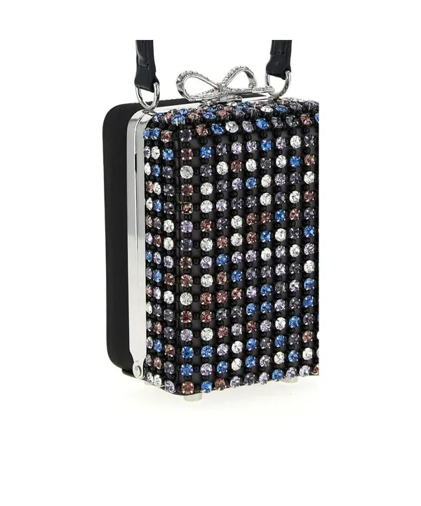 SELF-PORTRAIT Micro Crystal-embellished Tote Bag - Black