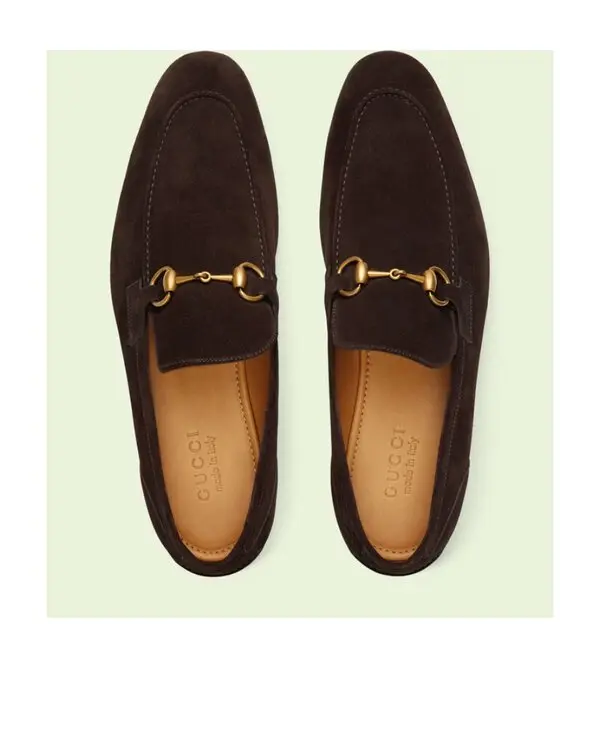 Gucci Jordaan Horsebit Detail Slip-on Loafers - Brown