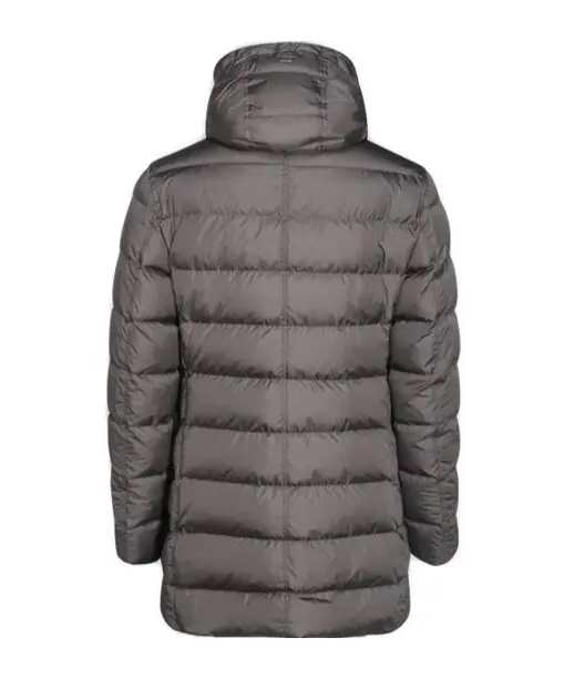 Herno Hooded Quilted Down Coat - Gray