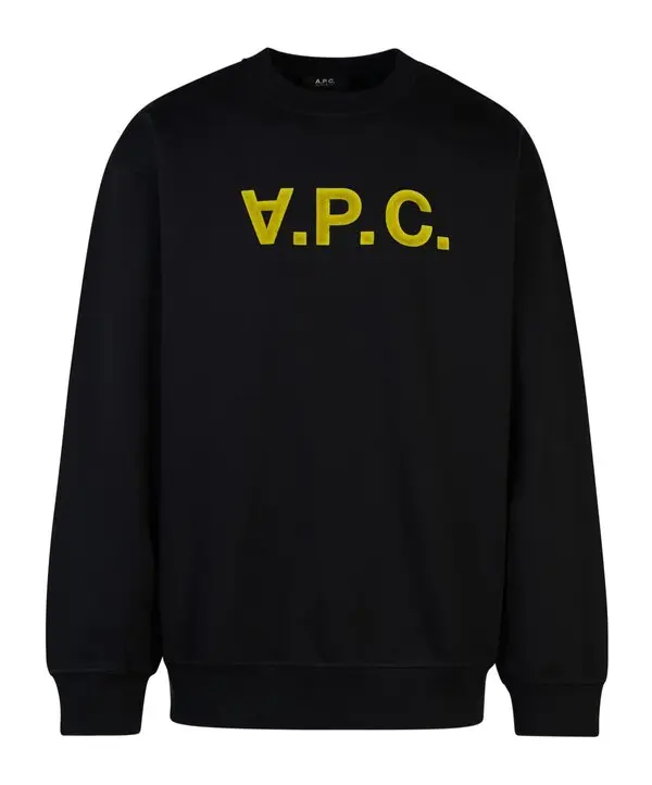 A.p.c. Long-sleeved Round-neck Sweater - Black