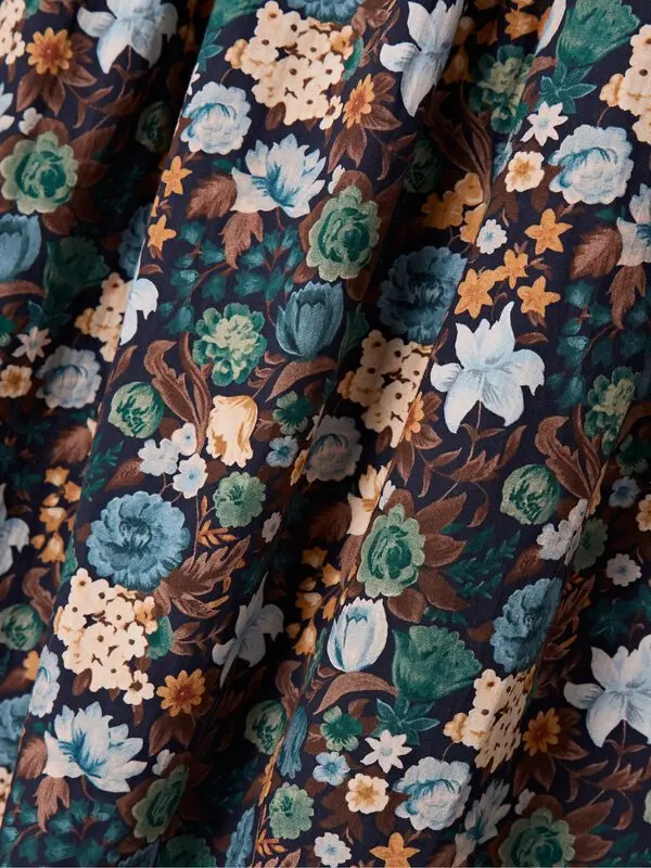 DÔEN Floral Print Square Neck Mini Dress