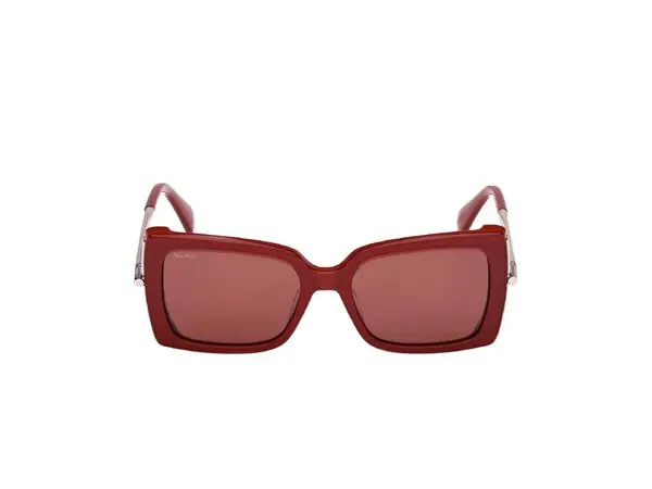 Max Mara Roquebrune Square Frame Sunglasses - Red