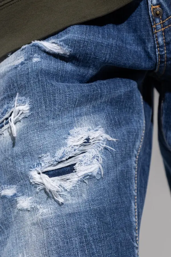 Dsquared2 Logo Patch Distressed Jeans