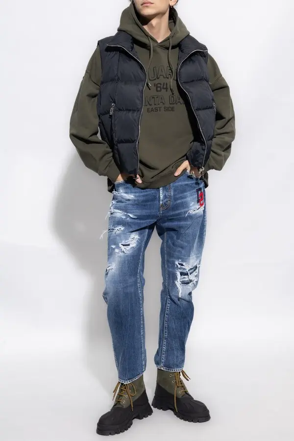 Dsquared2 Logo Patch Distressed Jeans
