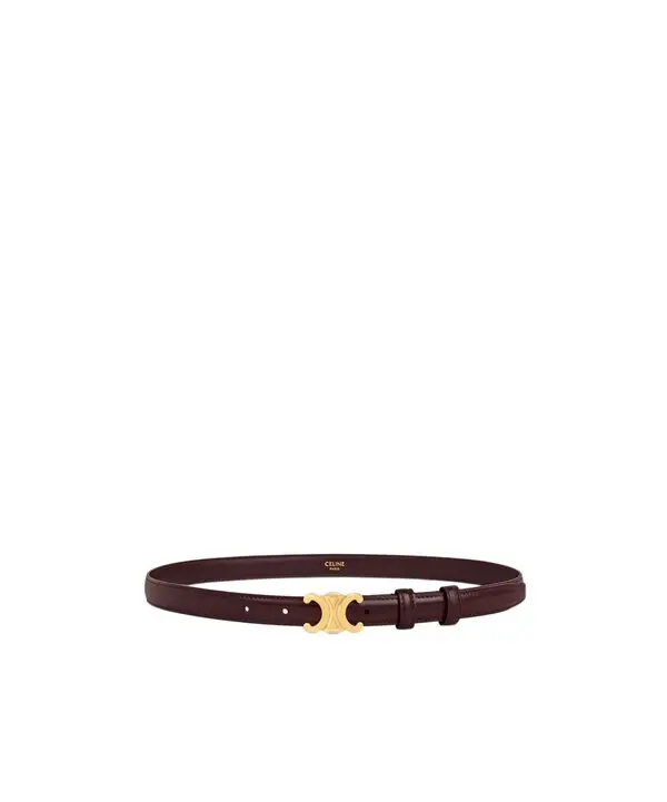 Celine Small Triomphe Belt - Deep Burgundy