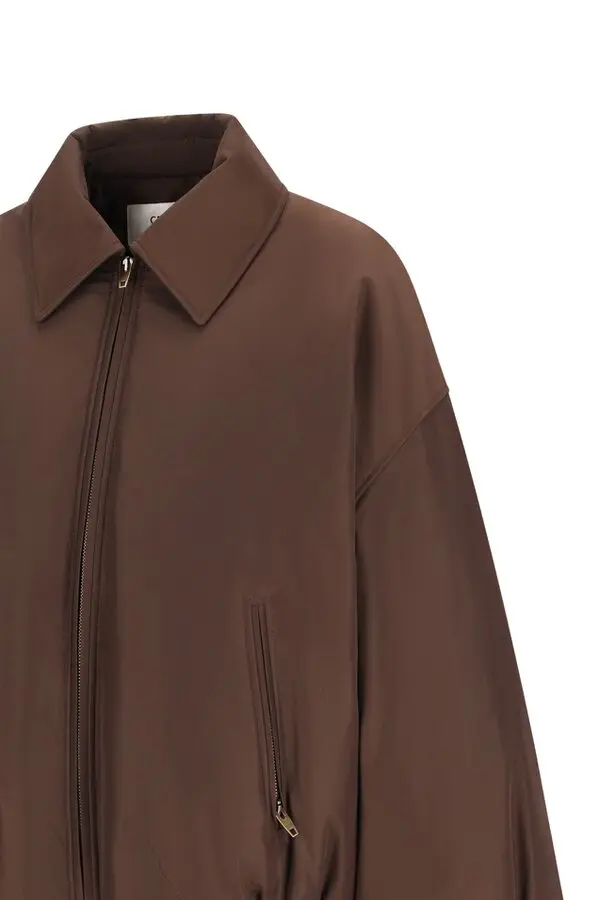 Celine Puffer Jacket In Nylon With Triumph Logo Patches