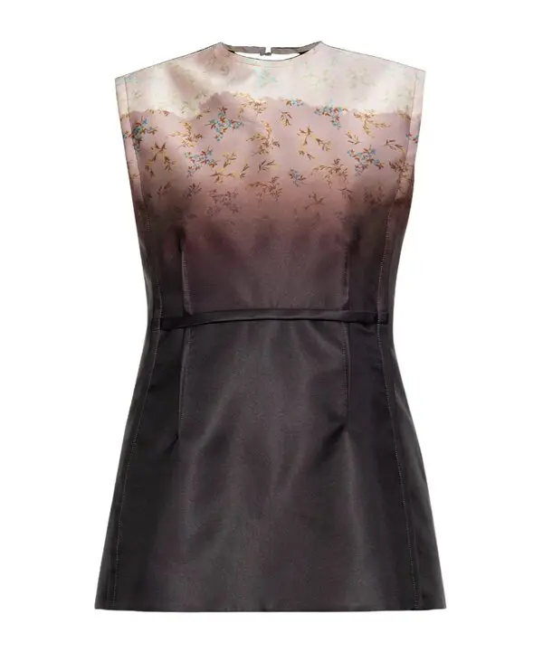 JIL SANDER Sleeveless Floral Print Top
