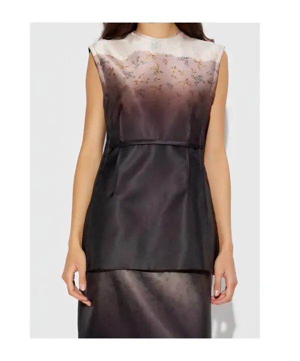 JIL SANDER Sleeveless Floral Print Top
