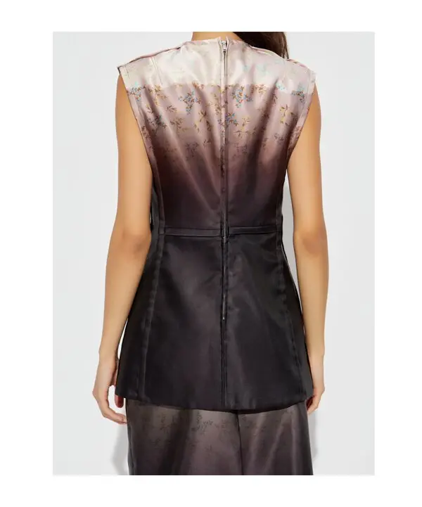 JIL SANDER Sleeveless Floral Print Top