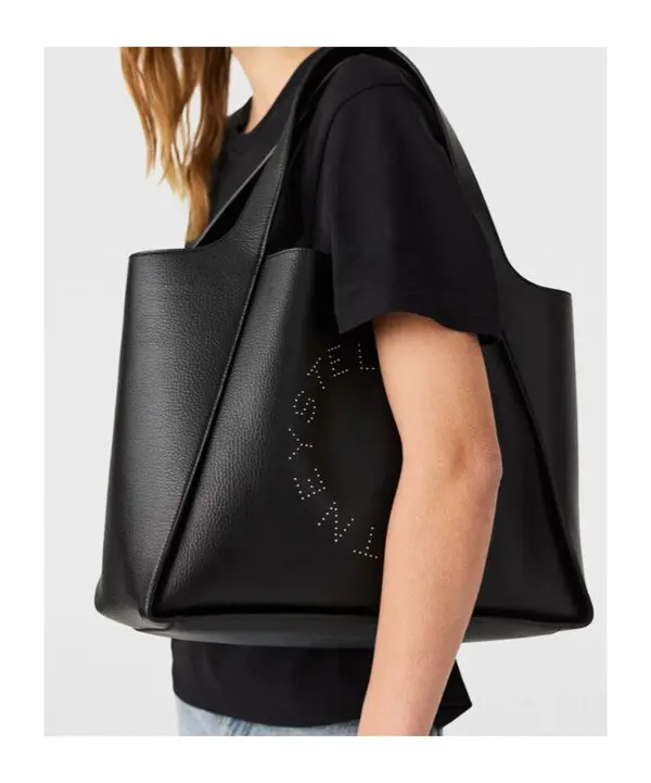 Stella McCartney Logo Detail Tote Bag - Black