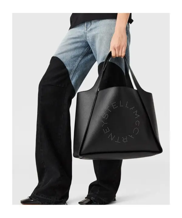 Stella McCartney Logo Detail Tote Bag - Black