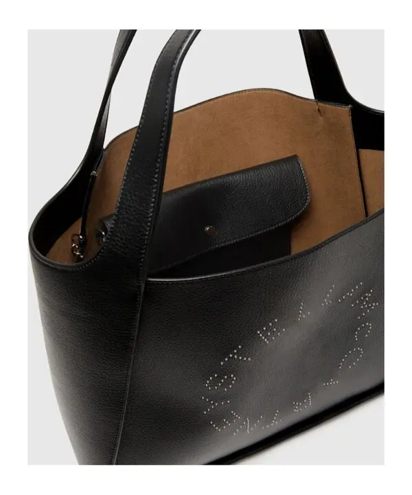 Stella McCartney Logo Detail Tote Bag - Black