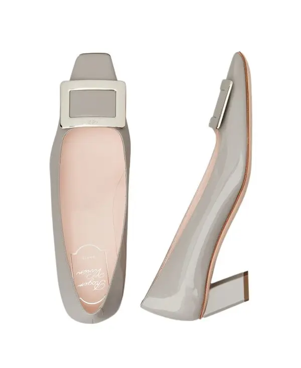 ROGER VIVIER Belle Vivier Buckle Pumps - Gray