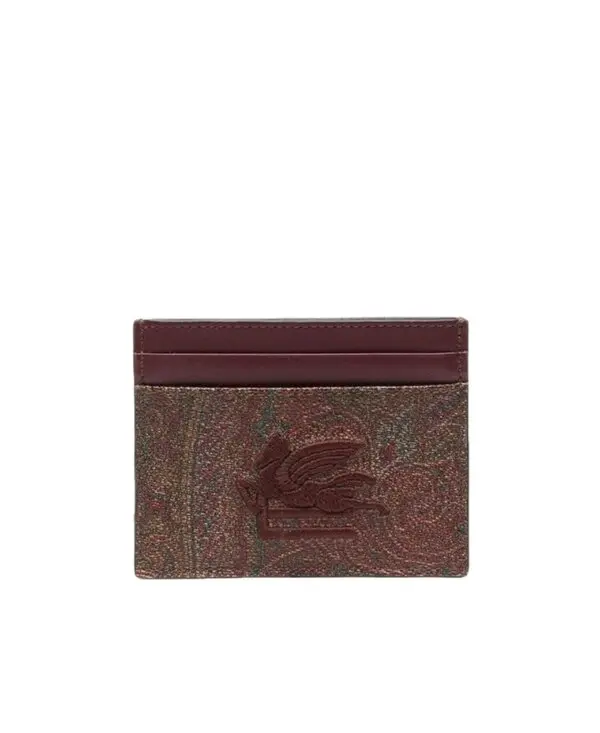 Etro Patterned-jacquard Wallet - Brown