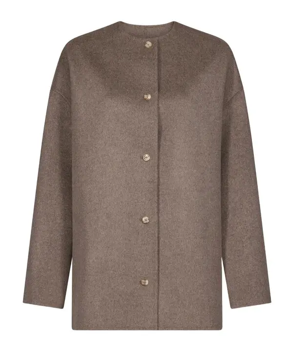 Loulou De Saison Dunne Single Breasted Coat - Taupe Melange