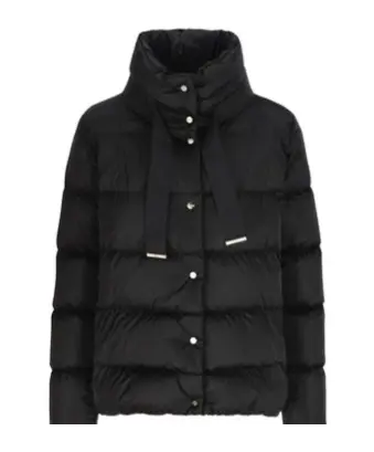 Herno High-neck Drawstring Padded Jacket - Black